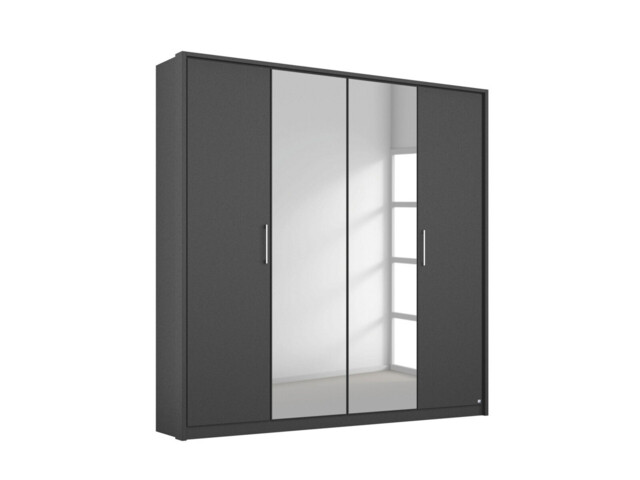 Lorenzo 4 Door Hinged Wardrobe with 2 Mirrors by Bensons for Beds ...