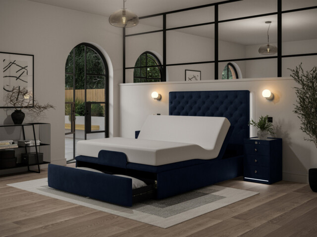 Sleepwave Adjustable Storage Bed Frame by Bensons for Beds | ufurnish.com