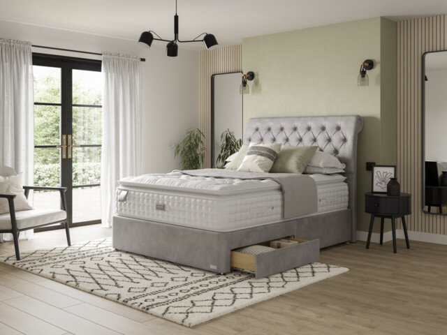 Staples & Co Artisan Grand Divan Bed Set On Castors by Bensons for Beds ...