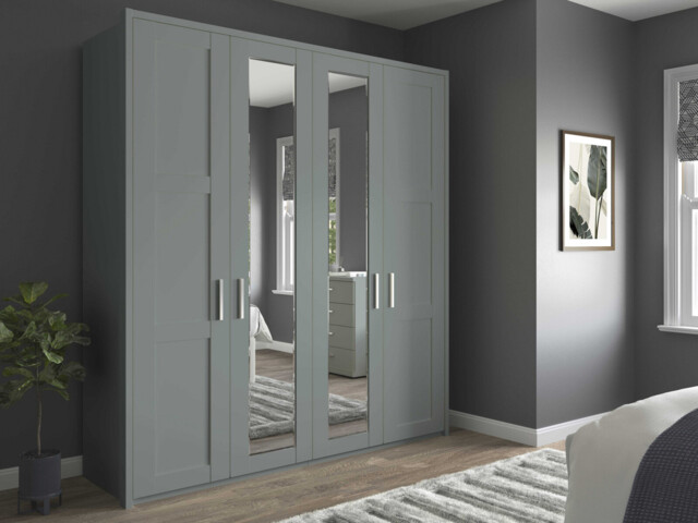Alster 4 Door Hinged Wardrobe by Bensons for Beds | ufurnish.com