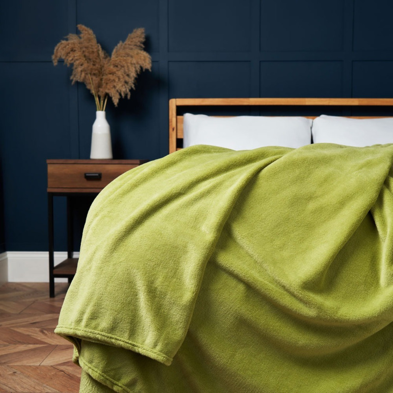 Microfleece Jumbo Throw, Sage by BHS | ufurnish.com