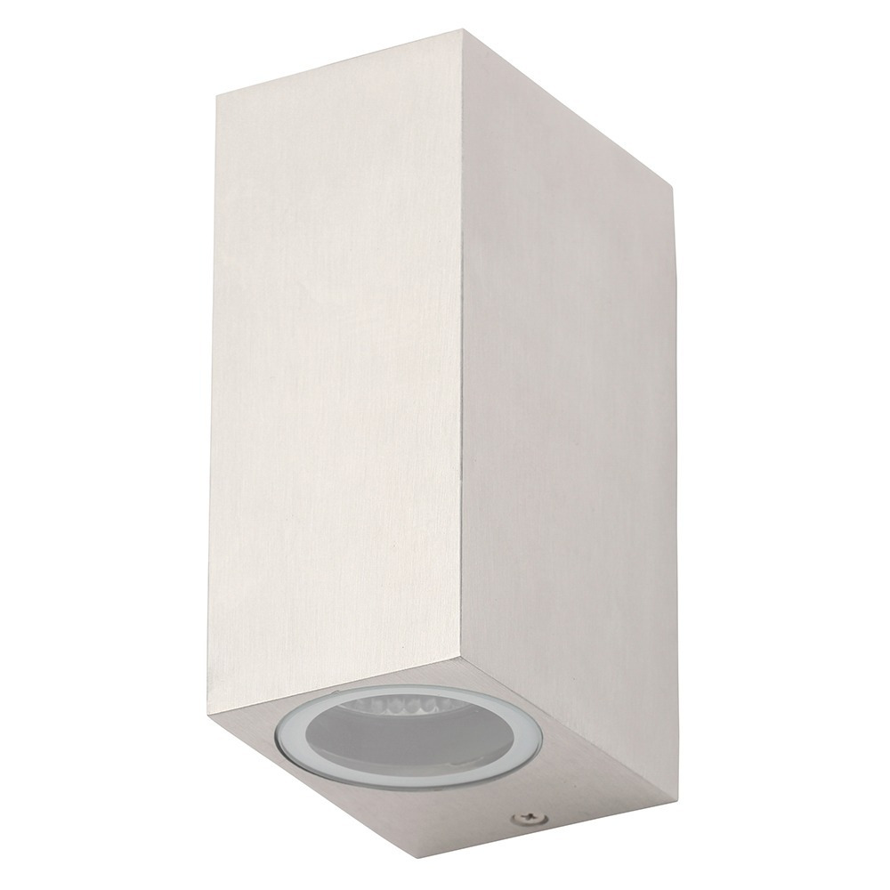 Etna Outdoor Square Wall Light, Aluminium by BHS | ufurnish.com