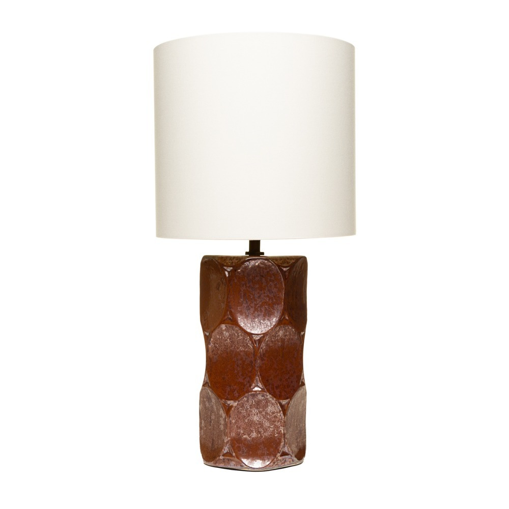 Alder Scalloped Table Lamp, Burnt Orange by BHS | ufurnish.com