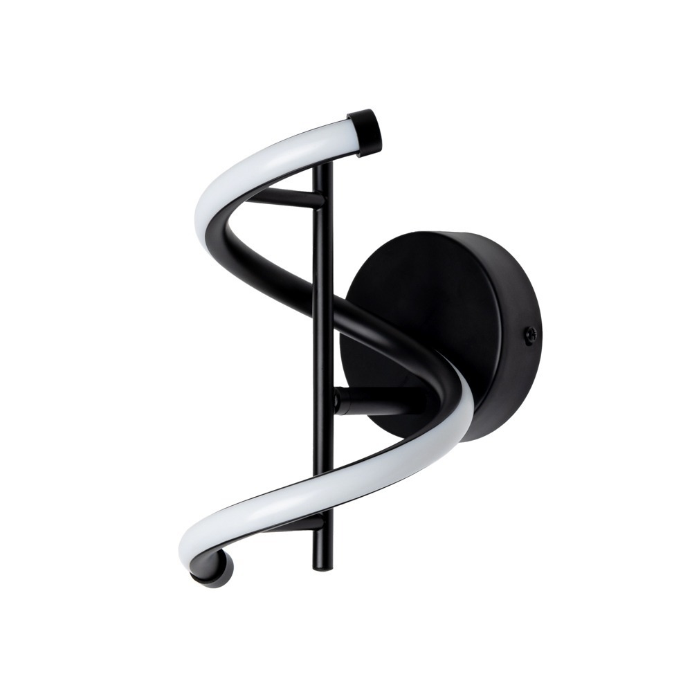 Leo LED Swirl Wall Light, Matte Black by BHS | ufurnish.com