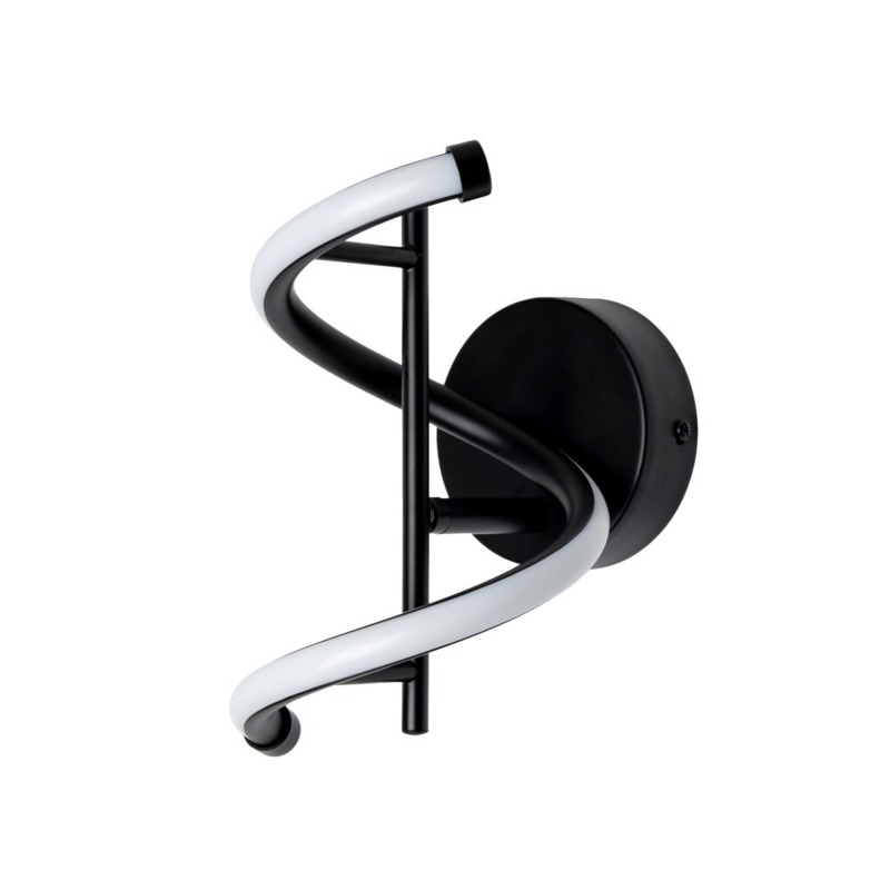 Leo LED Swirl Wall Light, Matte Black by BHS | ufurnish.com