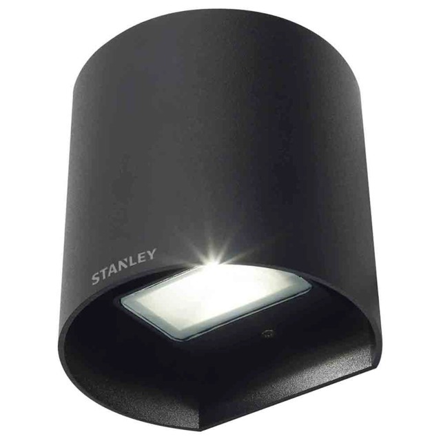 Stanley Tronto Outdoor LED Round Up & Down Wall Light, Black by BHS ...
