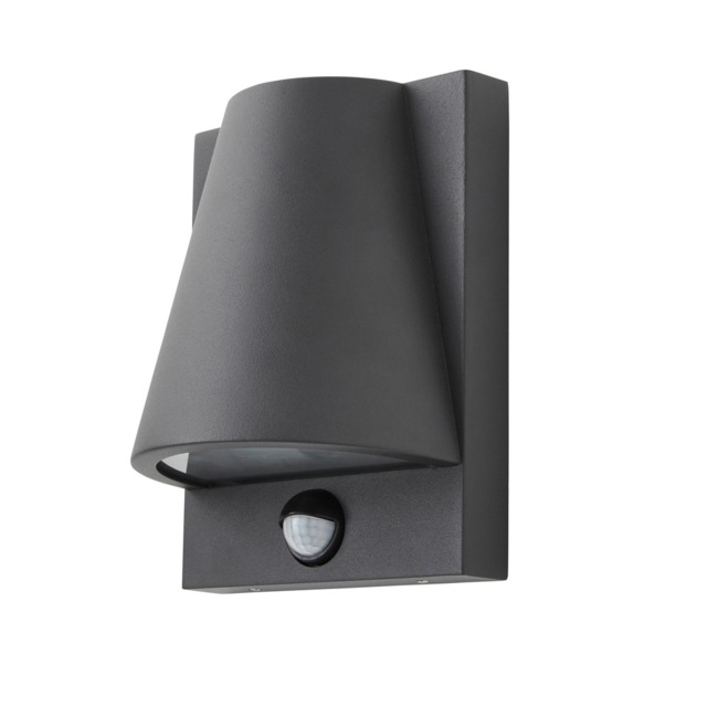 Wilbur Outdoor Wall Light with PIR Sensor, Anthracite by BHS | uFurnish.com