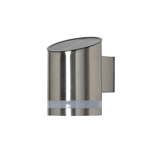 Samson LED Outdoor Solar Wall Light, Stainless Steel by BHS | uFurnish.com