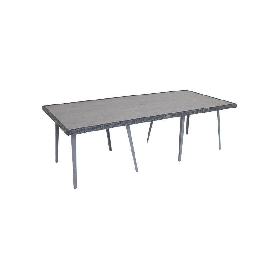 240cm Hampstead Grey Rectangular Garden Dining Table - Bridgman by Bridgman | ufurnish.com