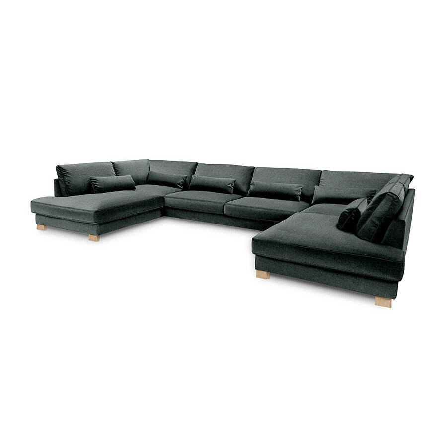 Buckingham Extra Large Double Chaise Corner Sofa Set - Grey - Bridgman ...