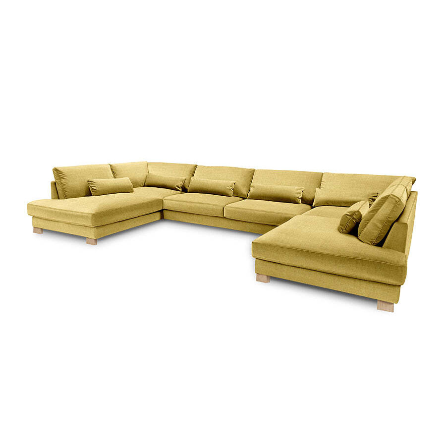 Buckingham Extra Large Double Chaise Corner Sofa Set - Yellow ...