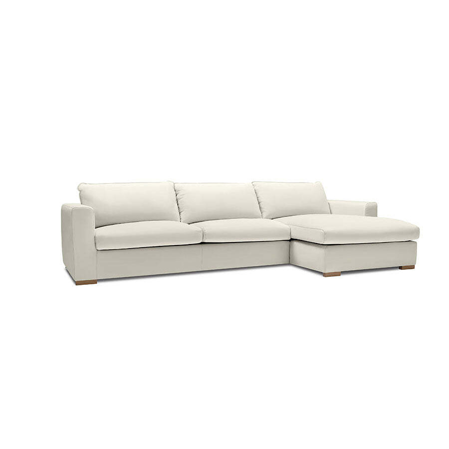 Sandford Large Left Hand Chaise Sofa Set - White - Bridgman by Bridgman ...