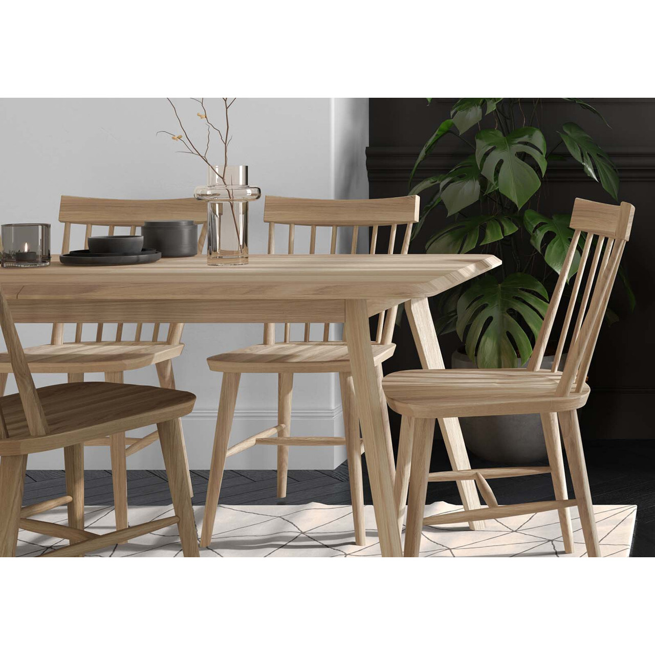 Contemporary Stirling Oak Dining Table by Brook + Wilde | ufurnish.com