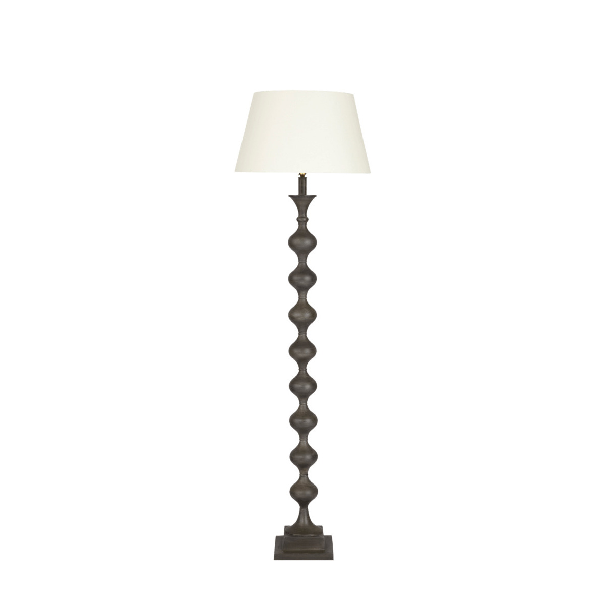 OKA, Fortuna Metal Floor Lamp - Grey, Floor Lamps, Metal by Brook ...