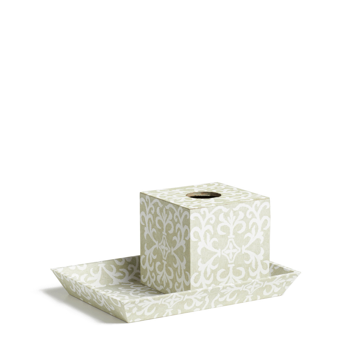 OKA, Gawain Tissue Box and Tray - Natural/Off-White, Storage Boxes ...