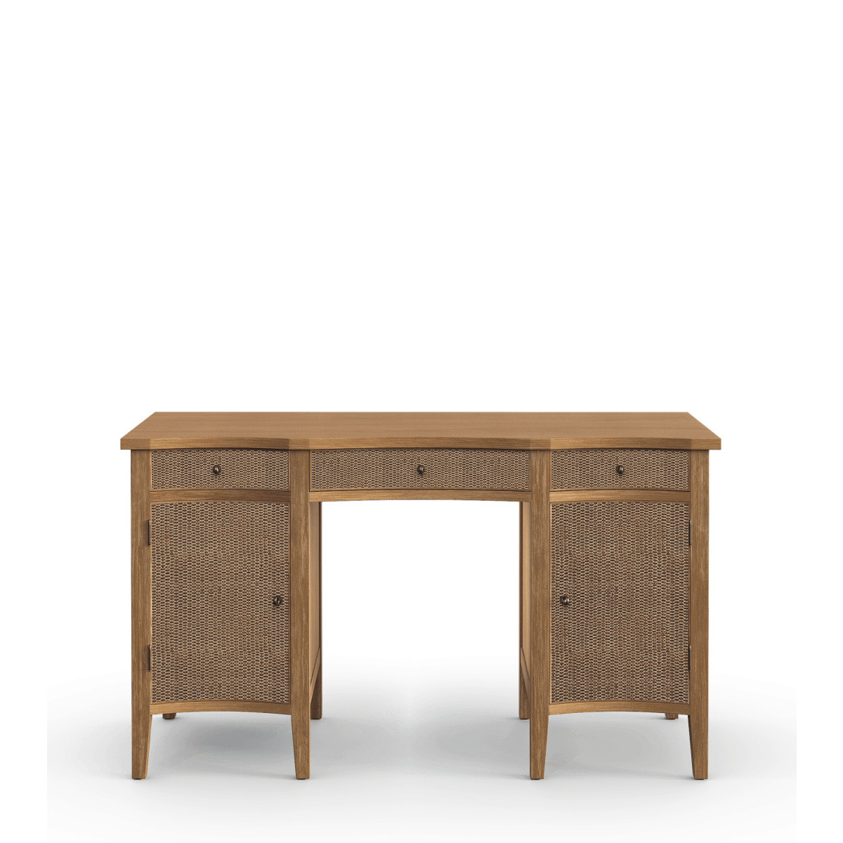 OKA, Balabac Desk - Natural, Desks, Bayur Wood/Rattan by Brook + Wilde ...