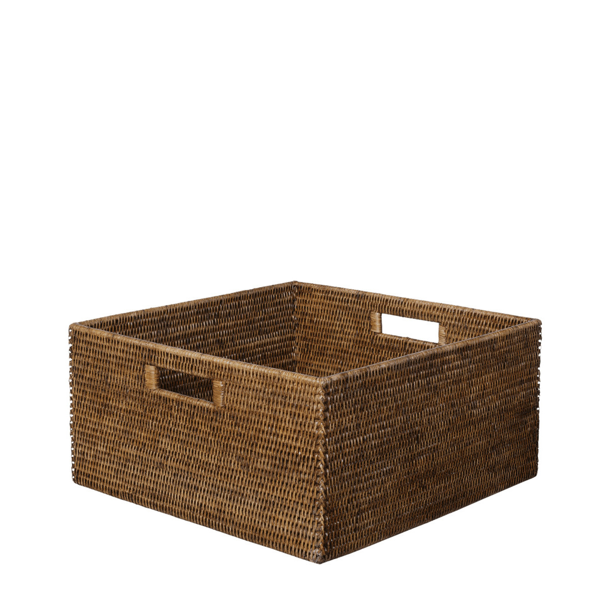 OKA, Medium Rattan Delta Storage Box - Brown, Storage Boxes, Rattan by ...