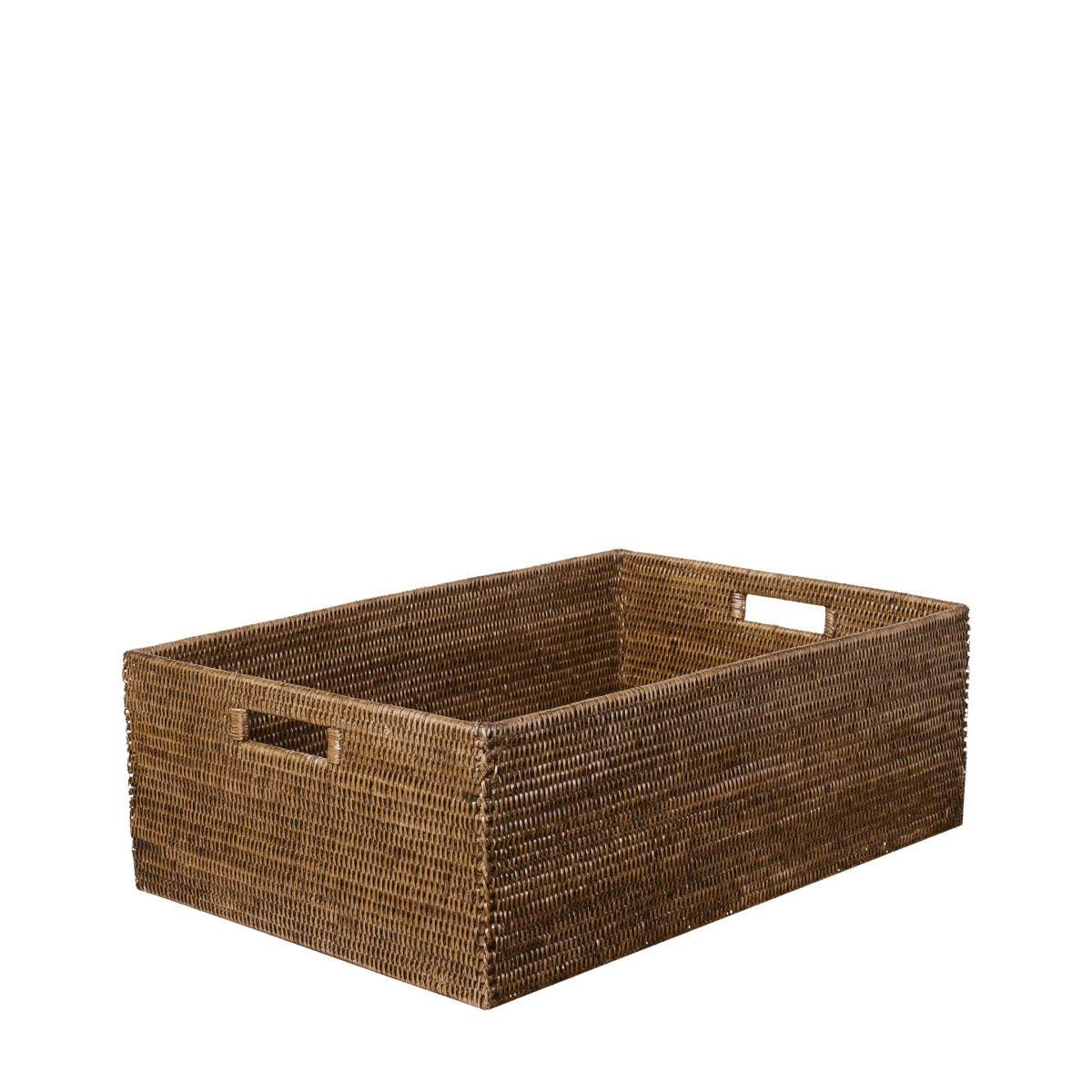 OKA, Large Rattan Delta Storage Box - Brown, Storage Boxes, Rattan by ...