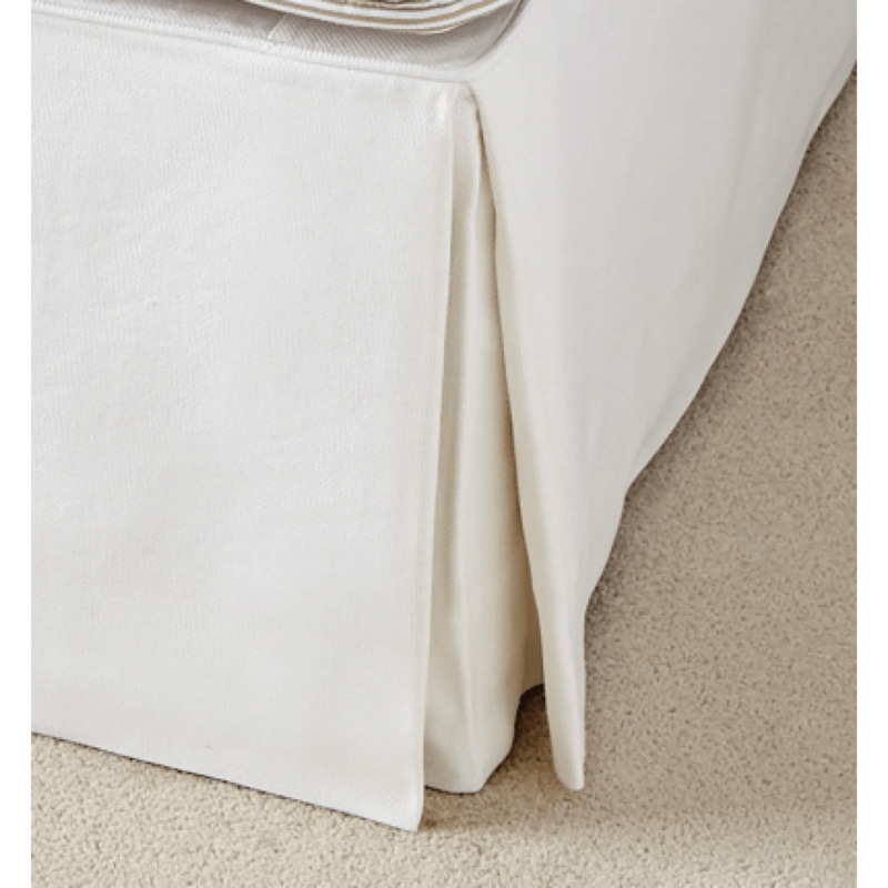 OKA, Bed Valance 100% Cotton, Super King - Off-White, Bed Valances ...