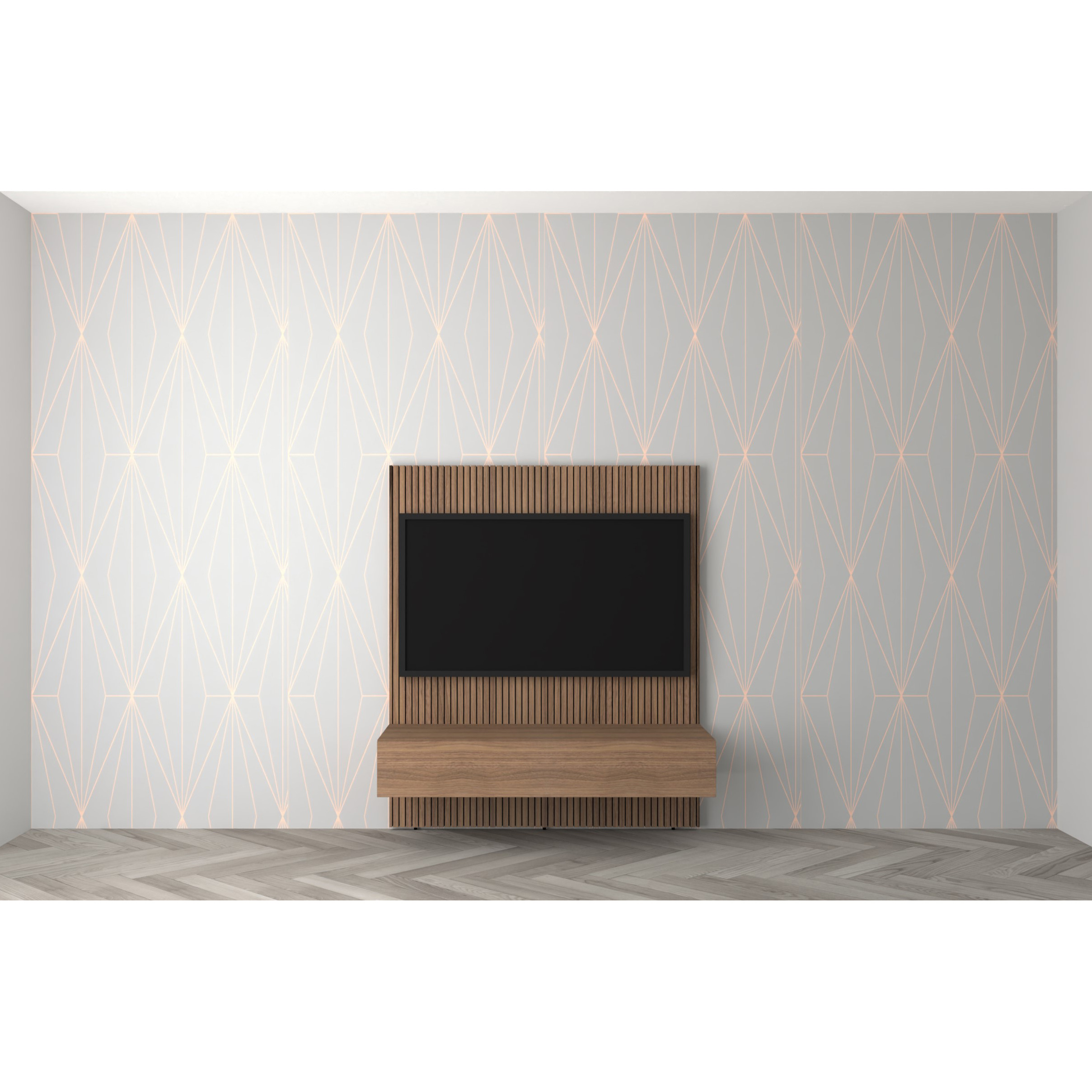 Canaletto Walnut Slatted TV Stand for TVs up to 50 by Campbell Watson ...