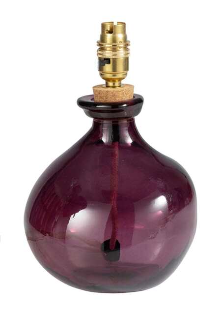 Tabitha Glass Table Lamp Base - Mulberry Red by Casa by JJ | ufurnish.com