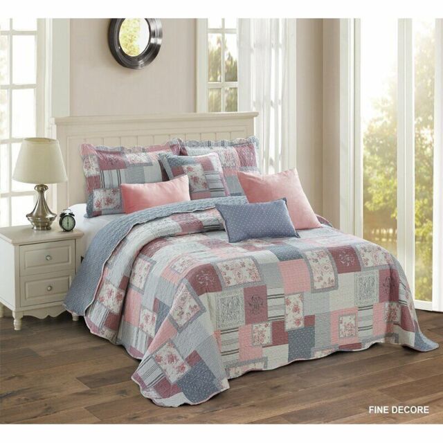 "Lily Manor Marsily Bedspread Set with Pillow Sham W180 x L240 - Pink ...