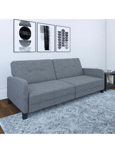 "Boston Sofa Bed Grey Comfortable Living Room Furniture Mid-Century ...