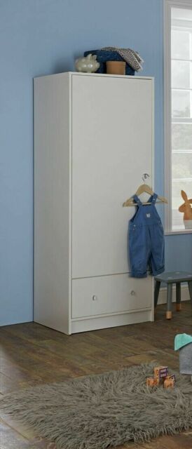 "Cuggl Malibu Wardrobe White Compact and Stylish Nursery Storage ...