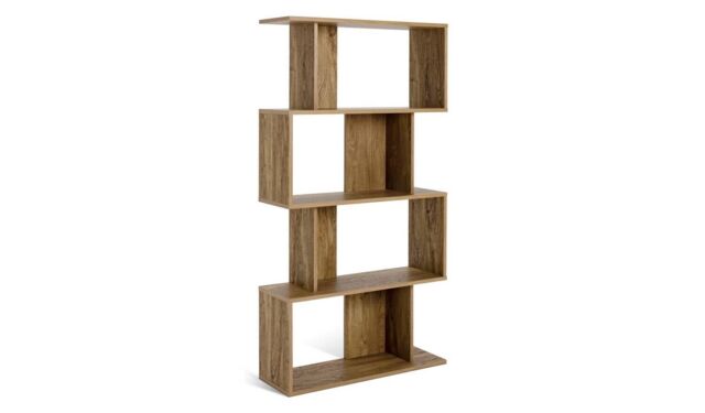 Habitat Nomad Blocked Bookcase Oak Modern and Functional Storage ...