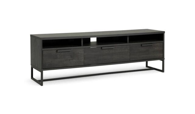Habitat Nomad 3 Drawer TV Unit Black Modern and Functional Media ...