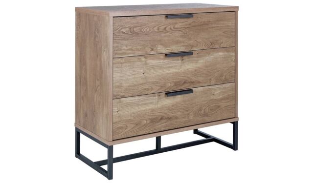 Habitat Nomad 3 Drawer Chest Oak Effect Spacious and Stylish Bedroom ...