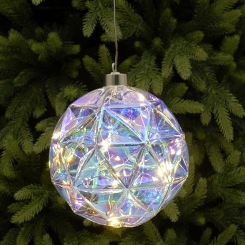 Diamond Bauble Christmas Light Warm White Indoor 10 LED by Cherry Lane ...