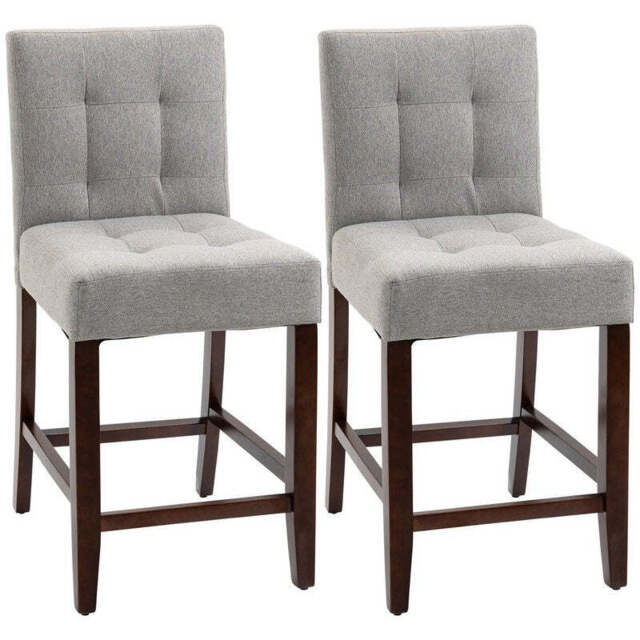 Homcom Modern Fabric Bar Stools Set of 2 by Cherry Lane Garden Centres ...