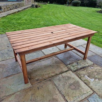 Swedish Redwood Garden Table by Croft by Cherry Lane Garden Centres ...
