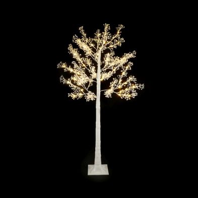 5ft Gypsophila Christmas Tree Light Feature with LED Lights Warm White ...