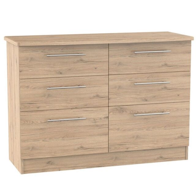 Colby Large Chest of Drawers Natural 6 Drawers by Cherry Lane Garden ...