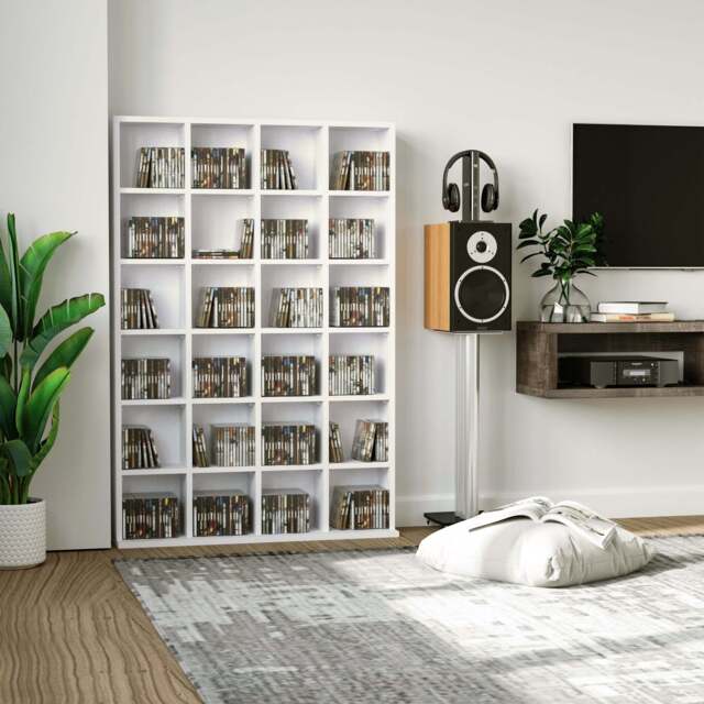 480 CD / 312 DVD Storage Shelf Rack Media Storage Unit Shelves Racks ...