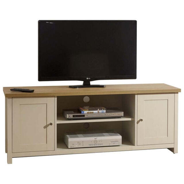 Lancaster TV Unit Cream 2 Shelves 2 Doors by Cherry Lane Garden Centres ...