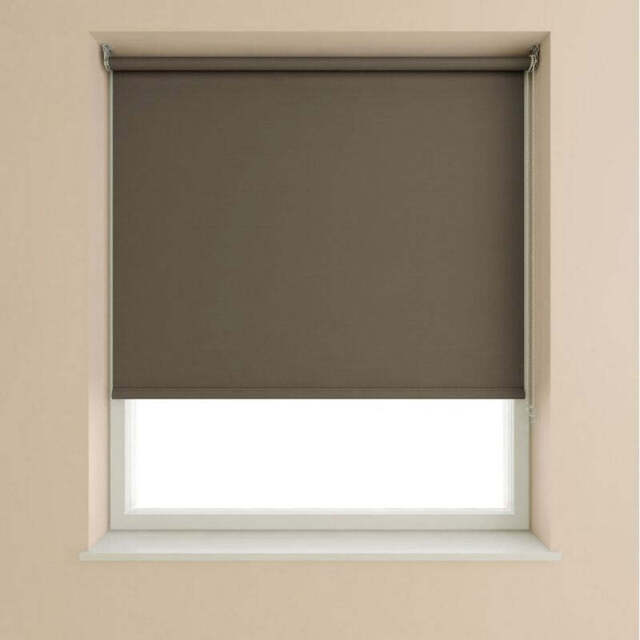 Blackout Roller Blind Chocolate 150cm Width - 175cm Drop by Cherry Lane ...