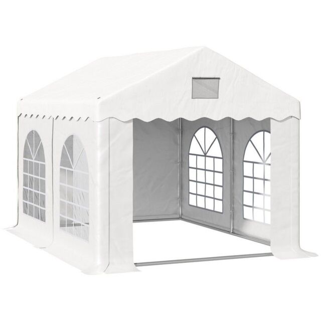Outsunny 3 X 4 M Marquee Gazebo With Sides Party Tent Canopy & Carport ...