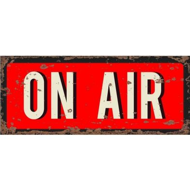 Vintage On Air Sign Metal Wall Mounted - 40cm by Cherry Lane Garden ...