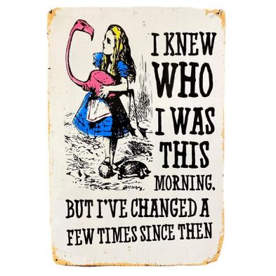 Alice in Wonderland I Knew Who I Was, But I've Changed Sign Metal Wall ...