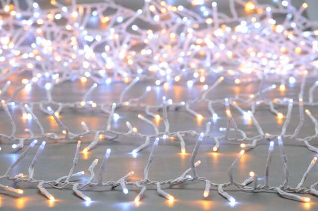 Christmas String Cluster Lights Multifunction White & Warm White ...