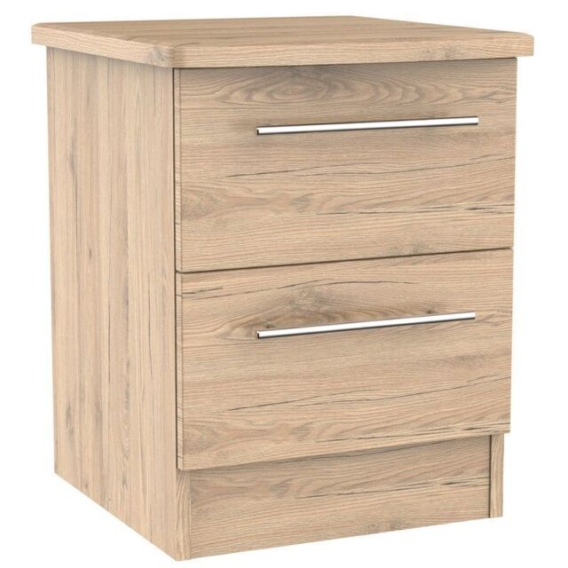 Colby Slim Bedside Table Natural 2 Drawers by Cherry Lane Garden ...