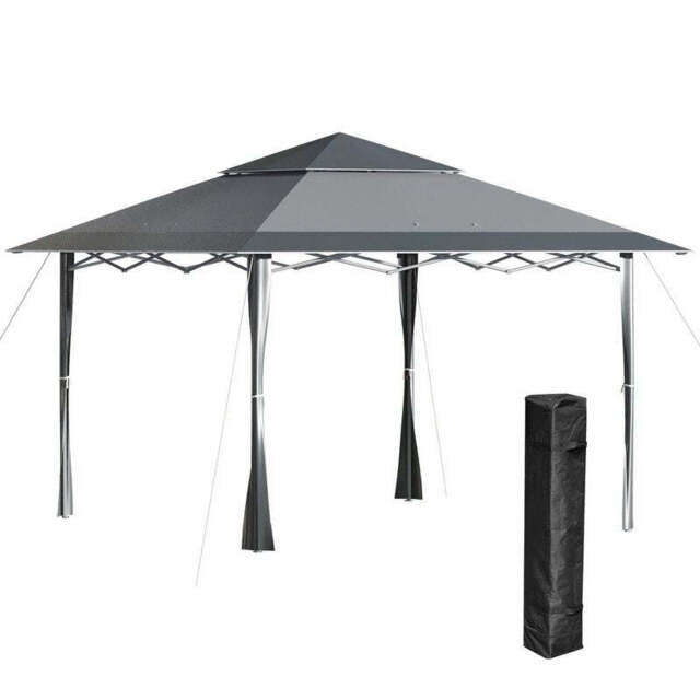 Outsunny 4 X 4M Pop-Up Gazebo Double Roof Canopy Tent With Uv Proof by ...