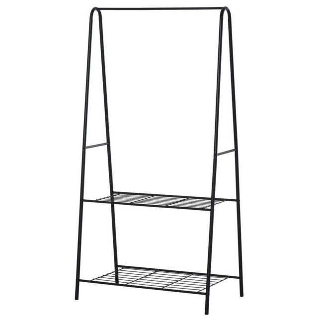 Homcom 77L X 45W X 153H cm A Shaped Clothes Rack 2-Tier Steel-Black by ...