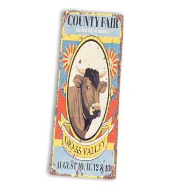 Vintage County Fair Sign Metal Wall Mounted - 42cm by Cherry Lane ...