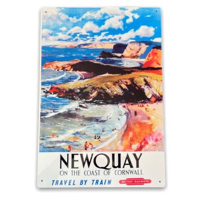 Vintage British Railways Newquay Sign Metal Wall Mounted - 42cm by ...