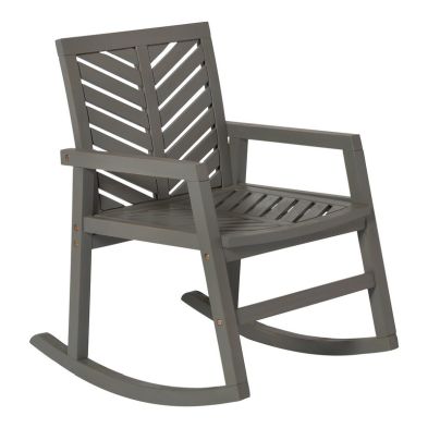 Chevron Rocking Chair Wood Grey by Cherry Lane Garden Centres ...