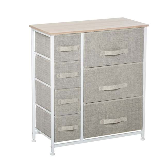 Vertical 7 Linen Drawers Cabinet Organizer Storage Dresser Tower with ...